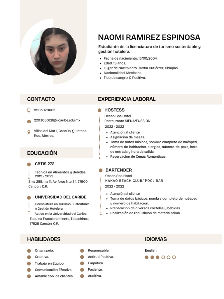 White and Beige Minimalist Graphic Designer Professional CV Resume | PDF | Edificios y ...