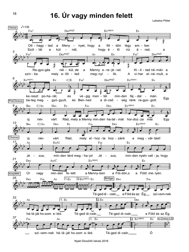 Úr Vagy Minden Felett-Kotta | PDF