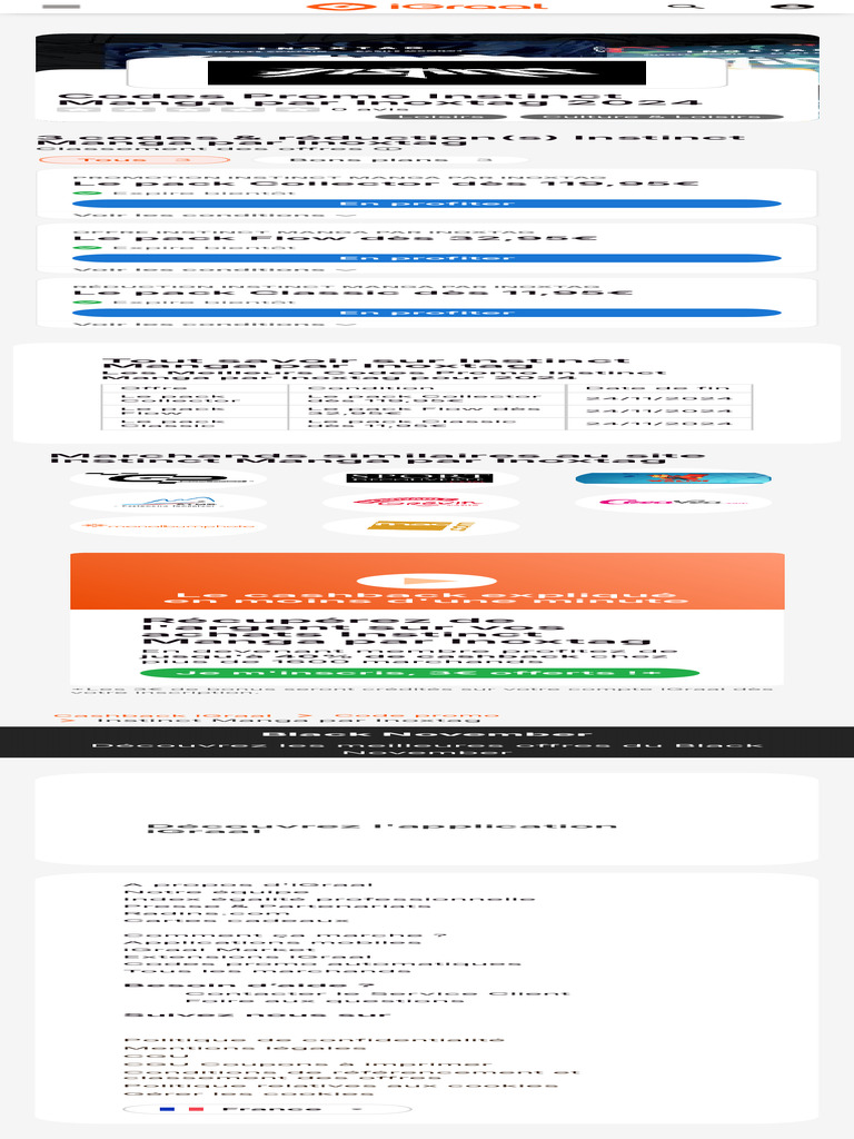 Codes Promo Instinct Manga Inoxtag 2024 | PDF | Coupon