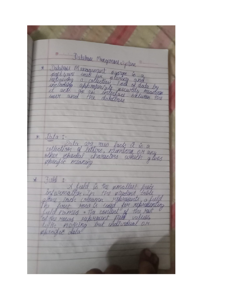 Computer IT Class 10 DBMS | PDF