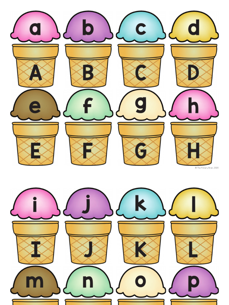 Ice Cream Letter Sort | PDF