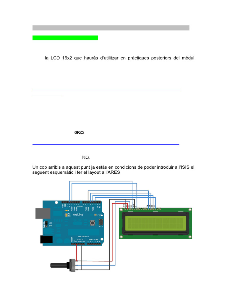 PR4 ArduinoUNO+LCD16x2 | PDF