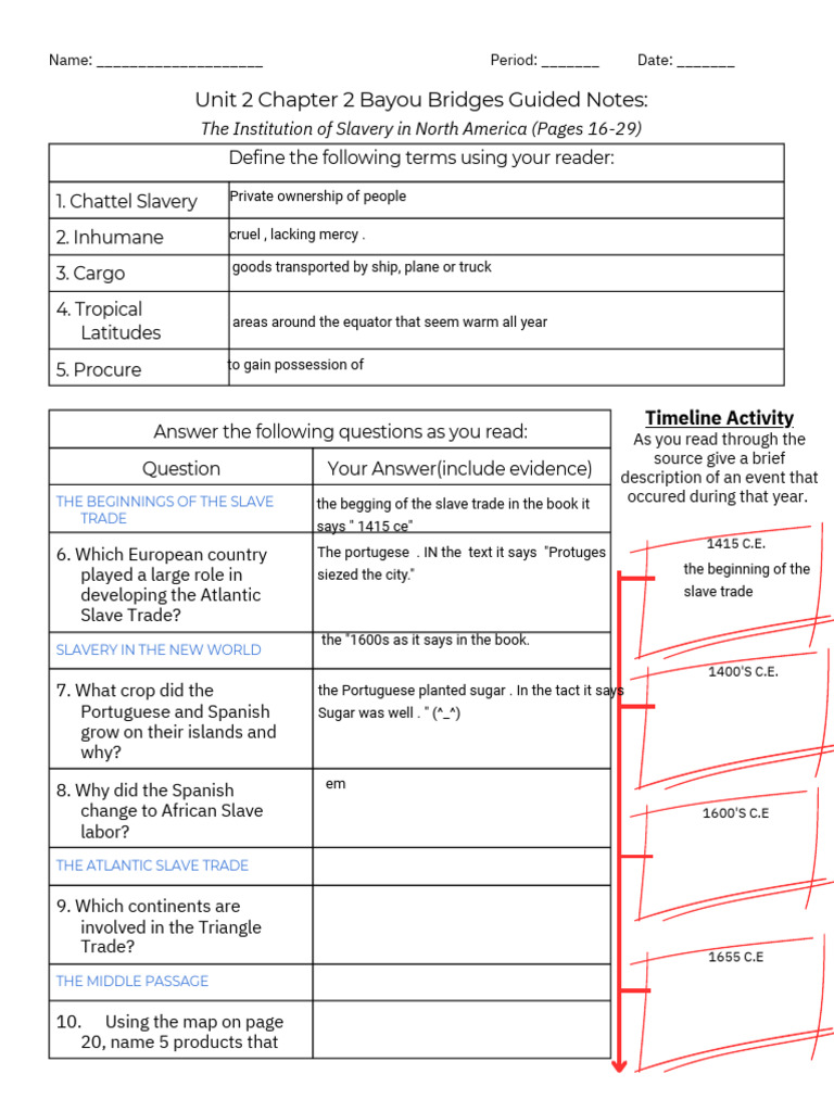 ISA SPEARS - Unit 2 Chapter 2 Bayou Bridges Guided Notes - Pages 16 ...