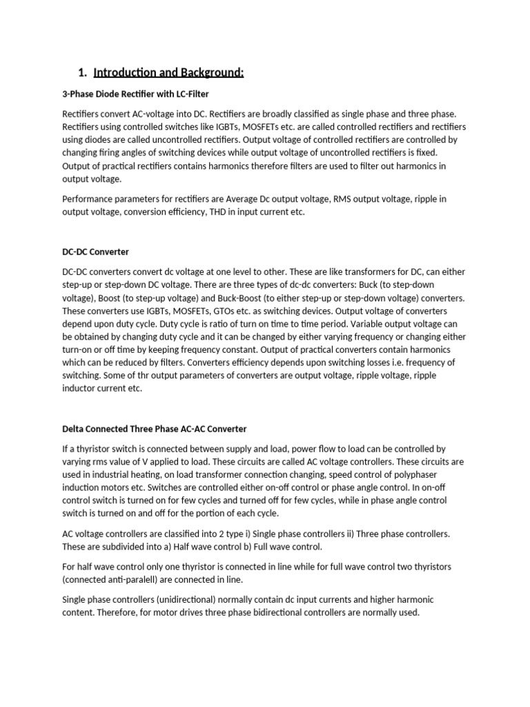 Introduction and Background | PDF | Rectifier | Electrical Components