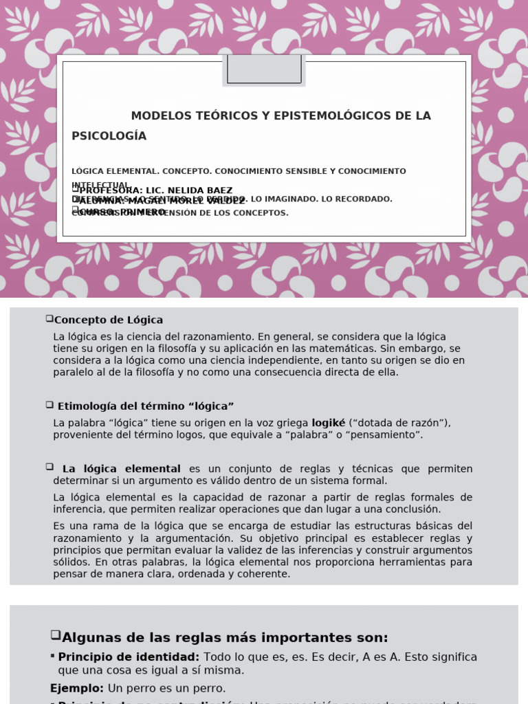 Logica Elemental | PDF | Lógica | Pensamiento