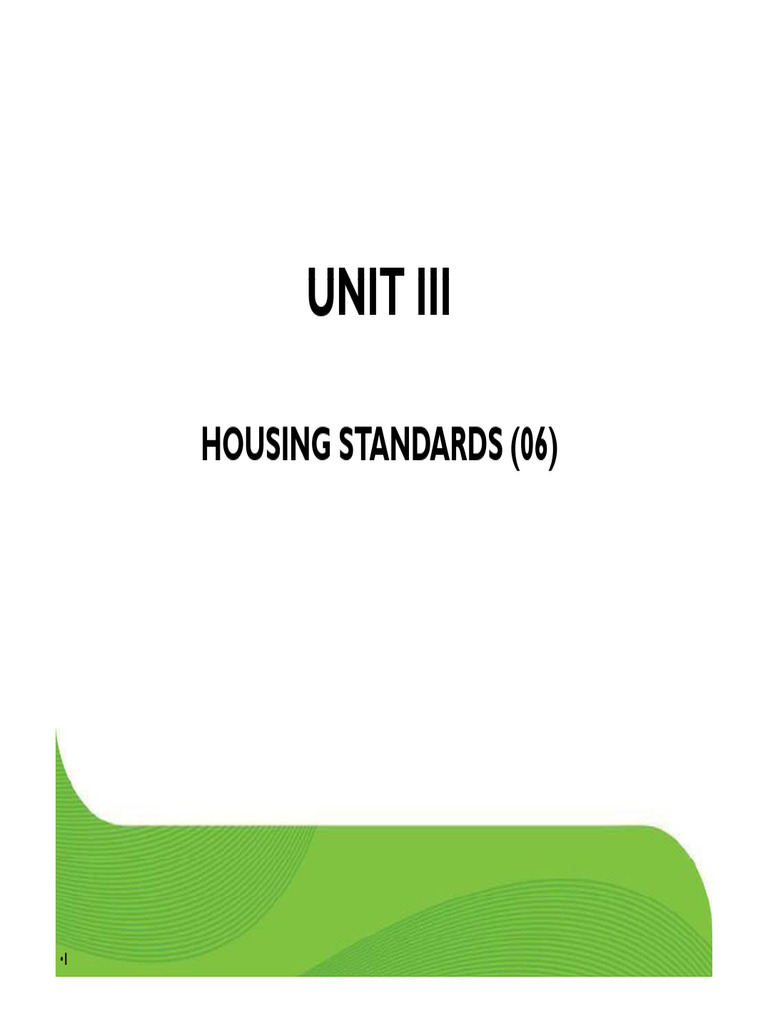 Urban Housing Standards Guide | PDF | Traffic | Municipal Solid Waste