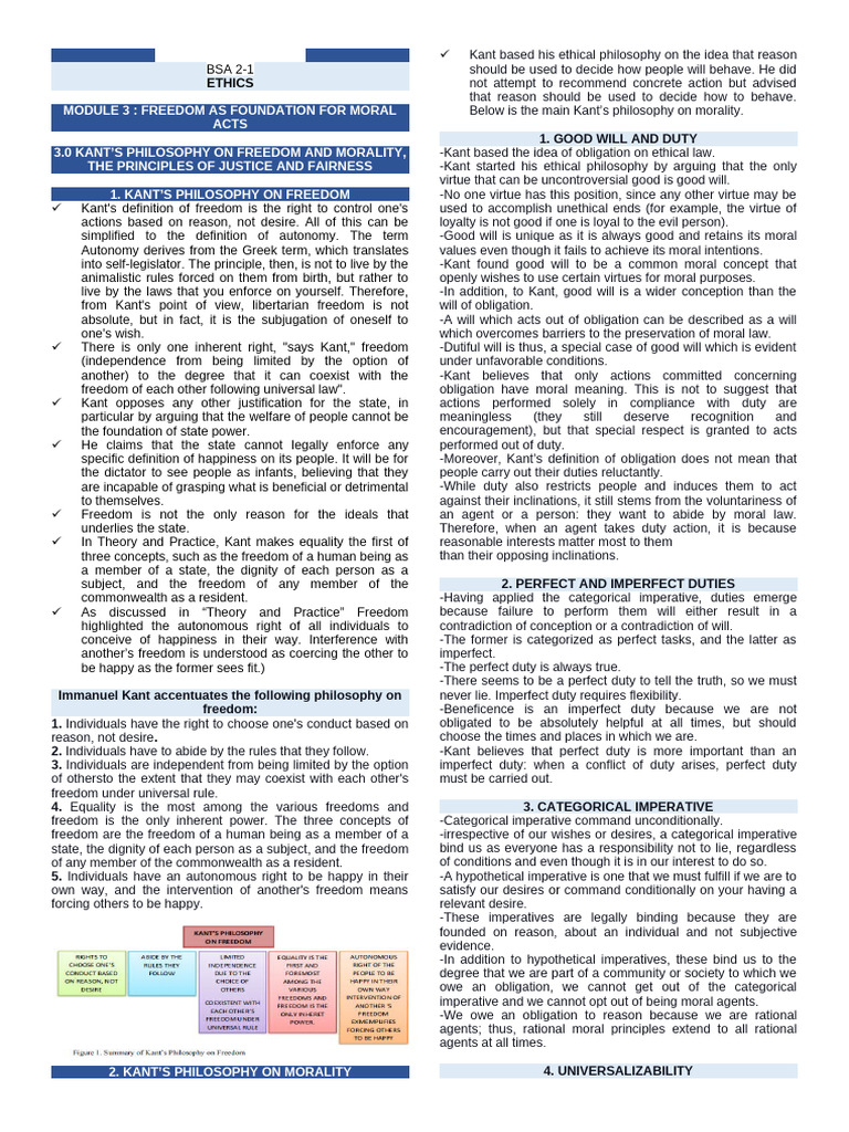 Lesson 3 | PDF | Immanuel Kant | Rationality