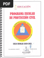Programa Escolar de Proteccion Civil 2023-2024 | PDF | Defensa Civil | Riesgo