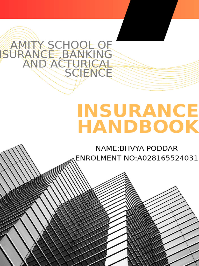 Blue and Yellow Modern Company Handbook Booklet-2 | PDF | Insurance ...