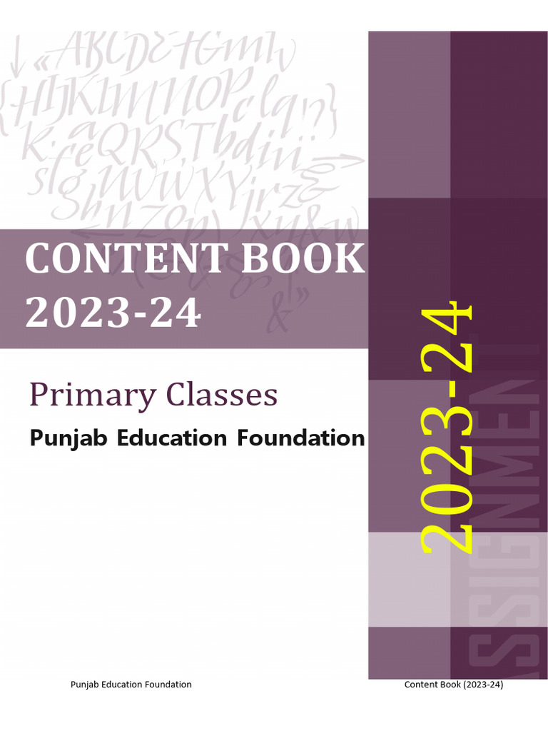 Content Book Primary 12-04-23 | PDF | Word | Plural