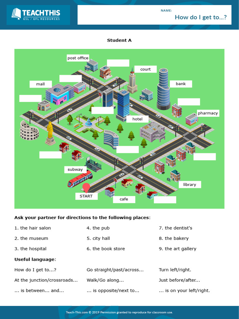 ESL Directions Practice | PDF