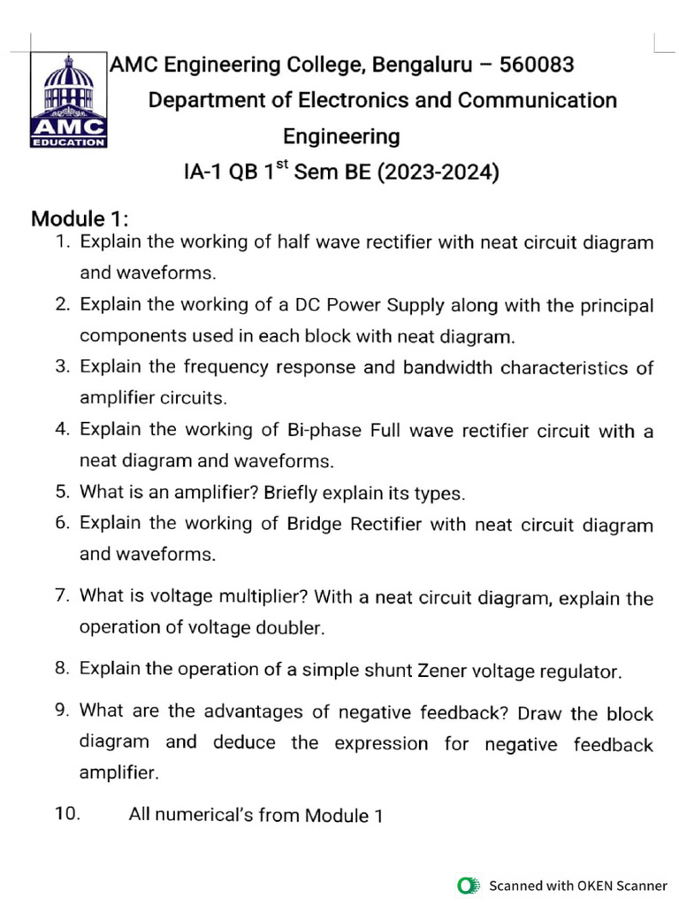 Electronics Imp Questions | PDF