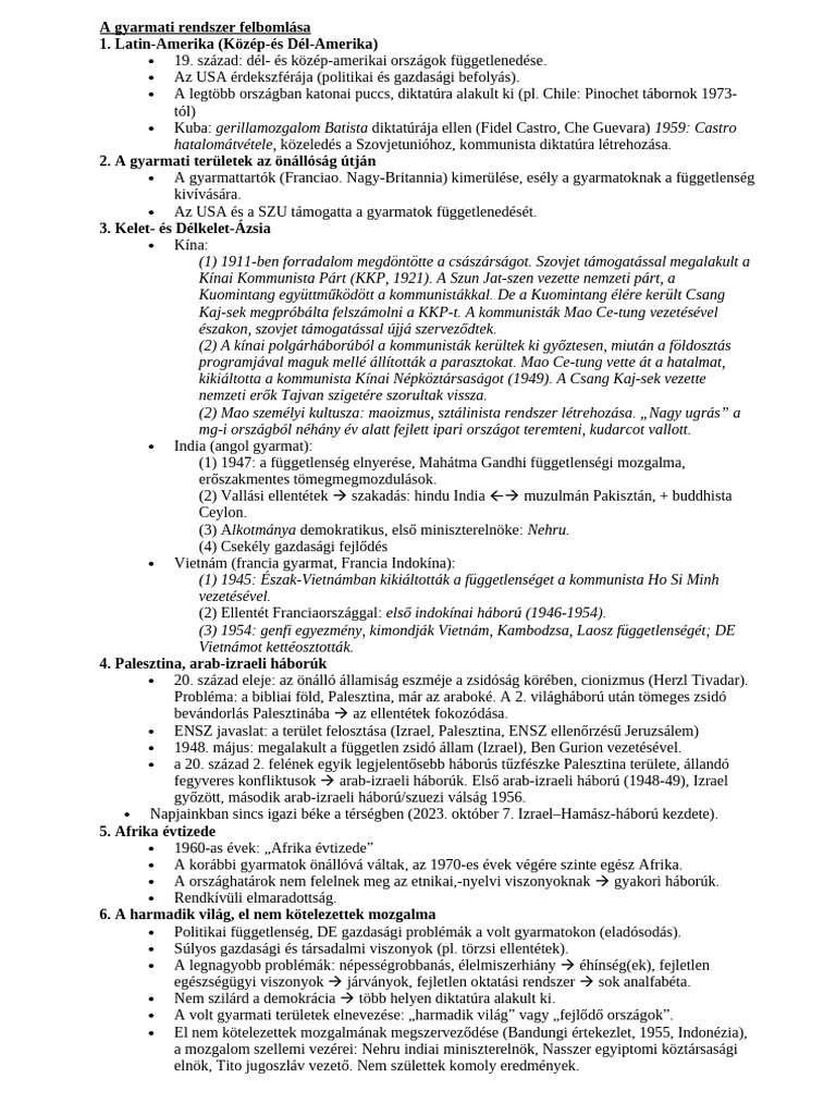 A Gyarmati Rendszer Felbomlása | PDF