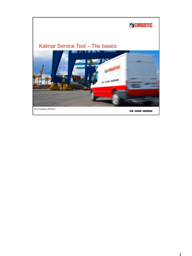 Kalmar Service Tool - The Basics | PDF | Booting | Password