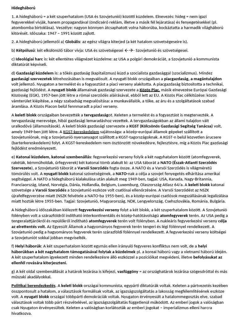 Hidegháború | PDF