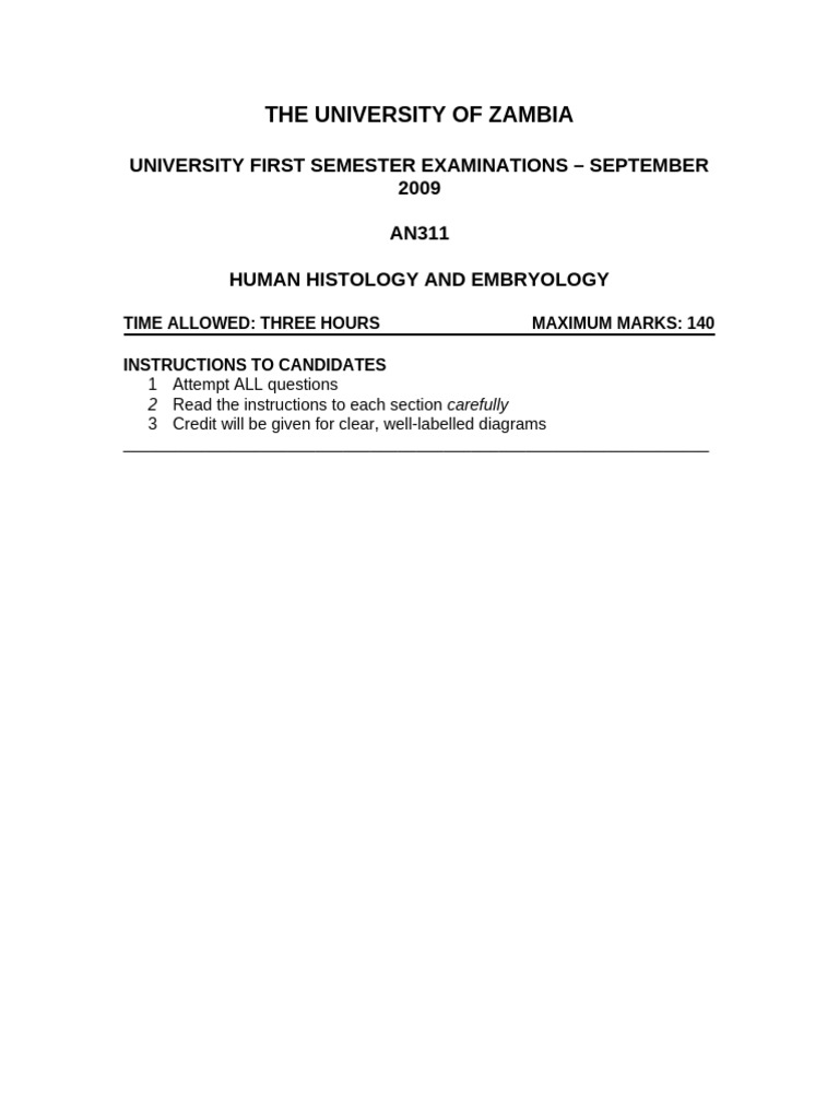 An311 Final 2009 Supplementary | PDF | Epithelium | Staining
