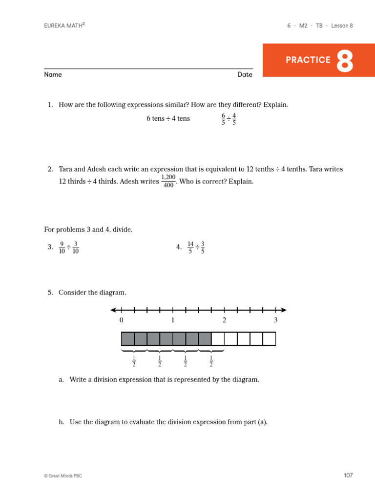6th Grade Fraction Practice A | PDF