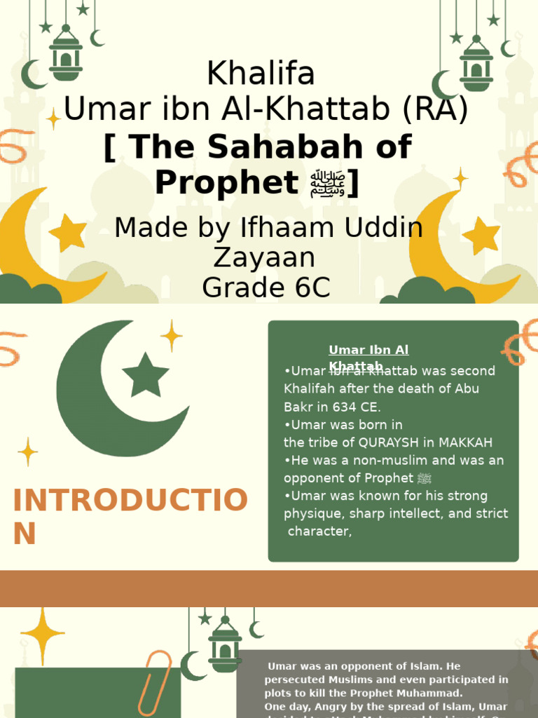 Khalifa Umar Ibn Al-Khattab (RA) - 20241027 - 210636 - 0000 | PDF | Umar | Muhammad