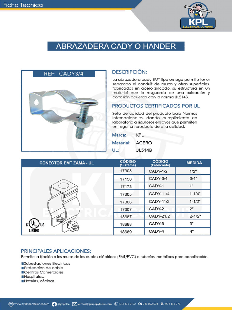 Abrazadera Cady | PDF