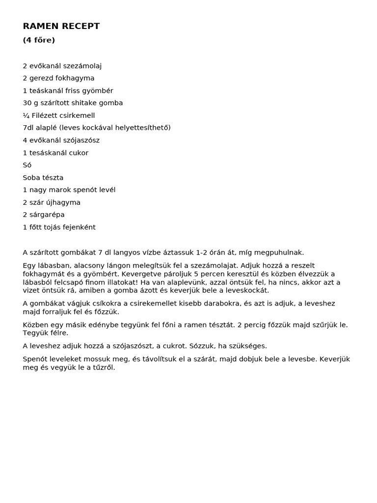 Ramen Recept | PDF