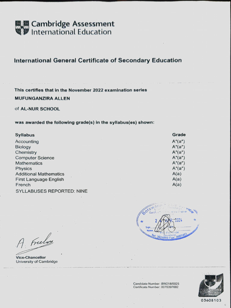 Igcse Results | PDF