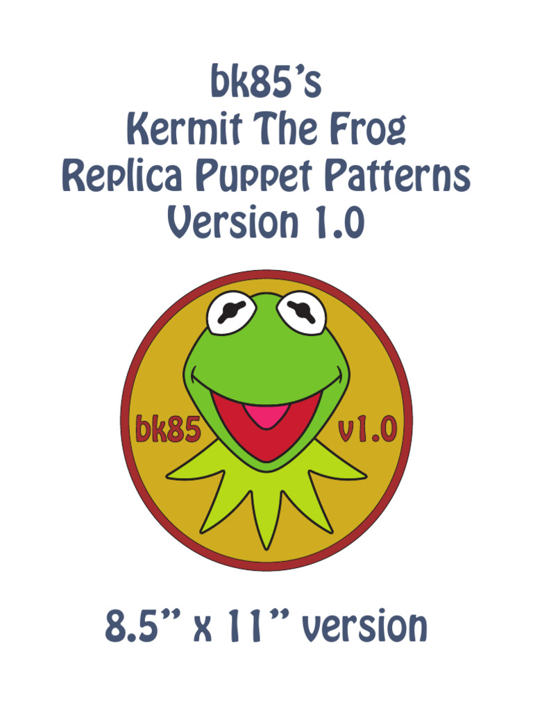 bk85 Kermit V1.1 Final Patterns Letter | PDF | Sewing | Seam (Sewing)
