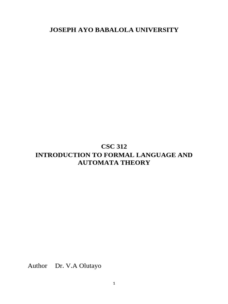 Introduction to Automata Theory | PDF | String (Computer Science) | Mathematical Logic