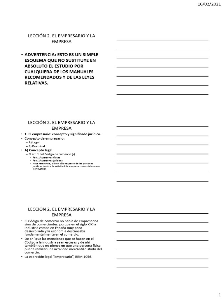 Esquema Lección 2 | PDF | Auditoría | Contabilidad