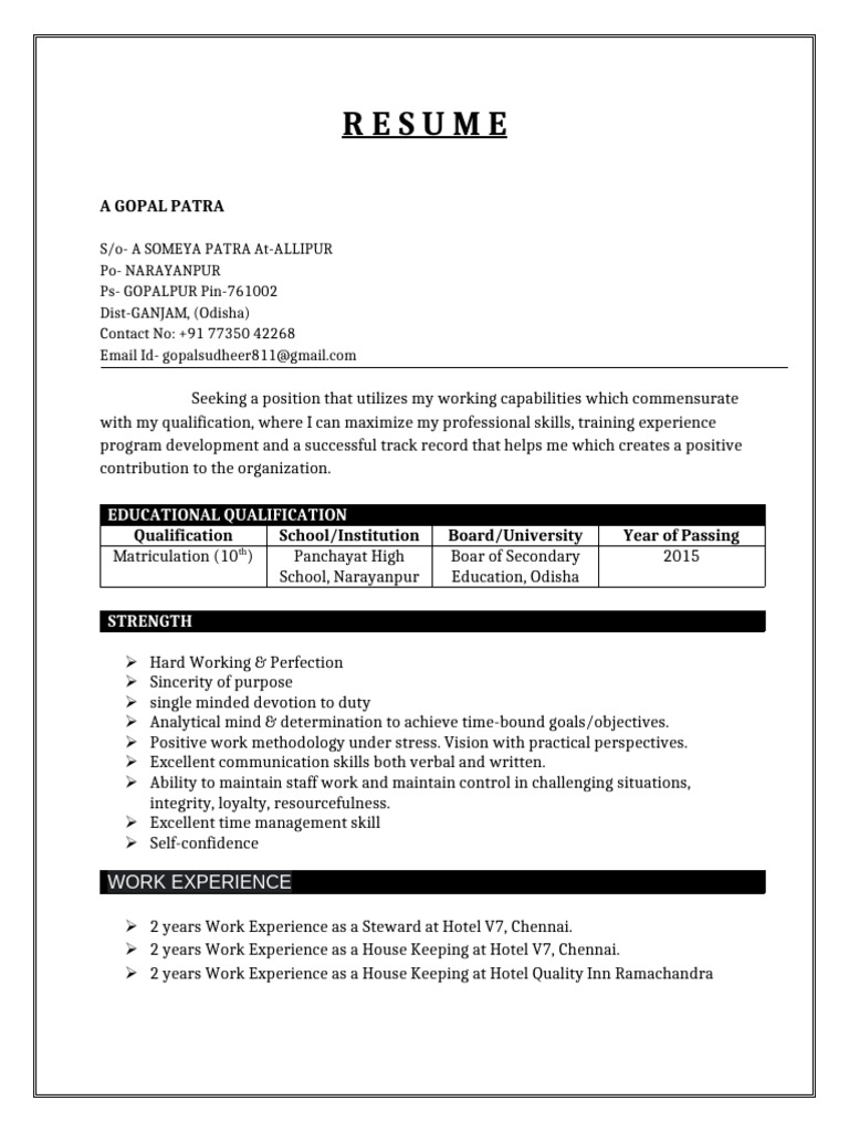 Gopal Resume | PDF