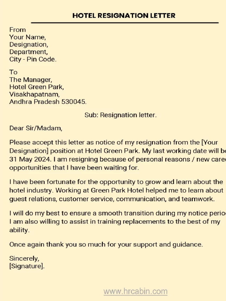 Resignation Letter | PDF