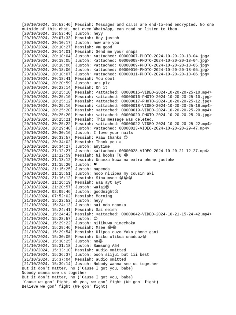 WhatsApp Chat: Messages and Media | PDF