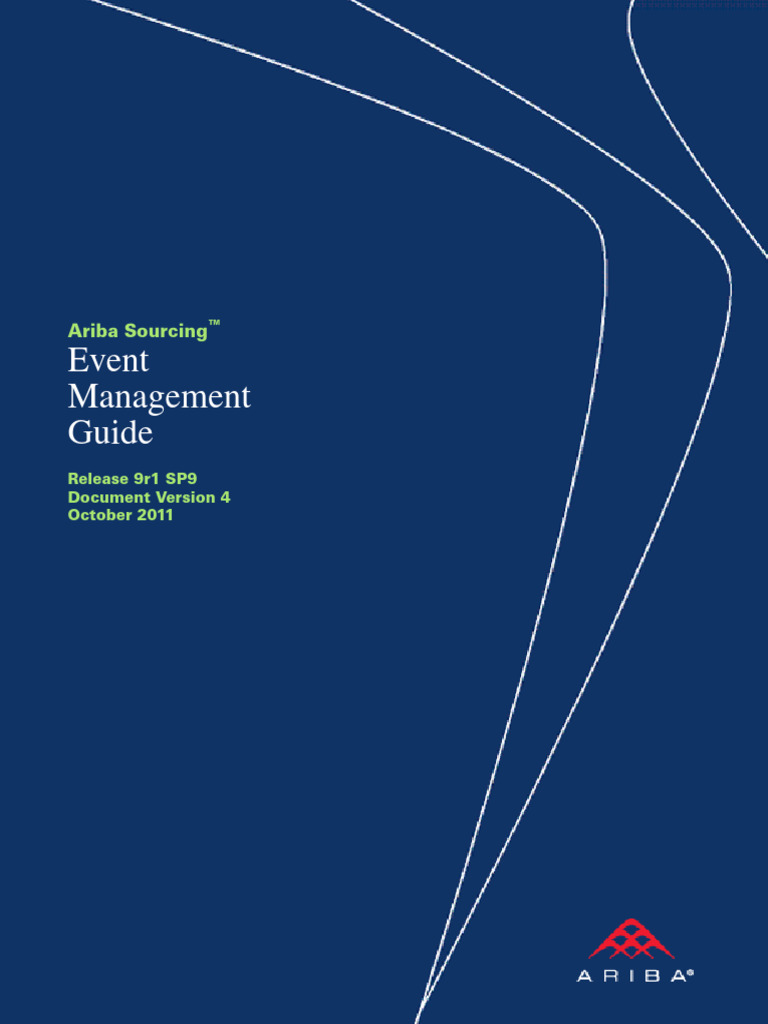 SAP Ariba Sourcing Event Management Guide - Updated Through SP9 | PDF ...