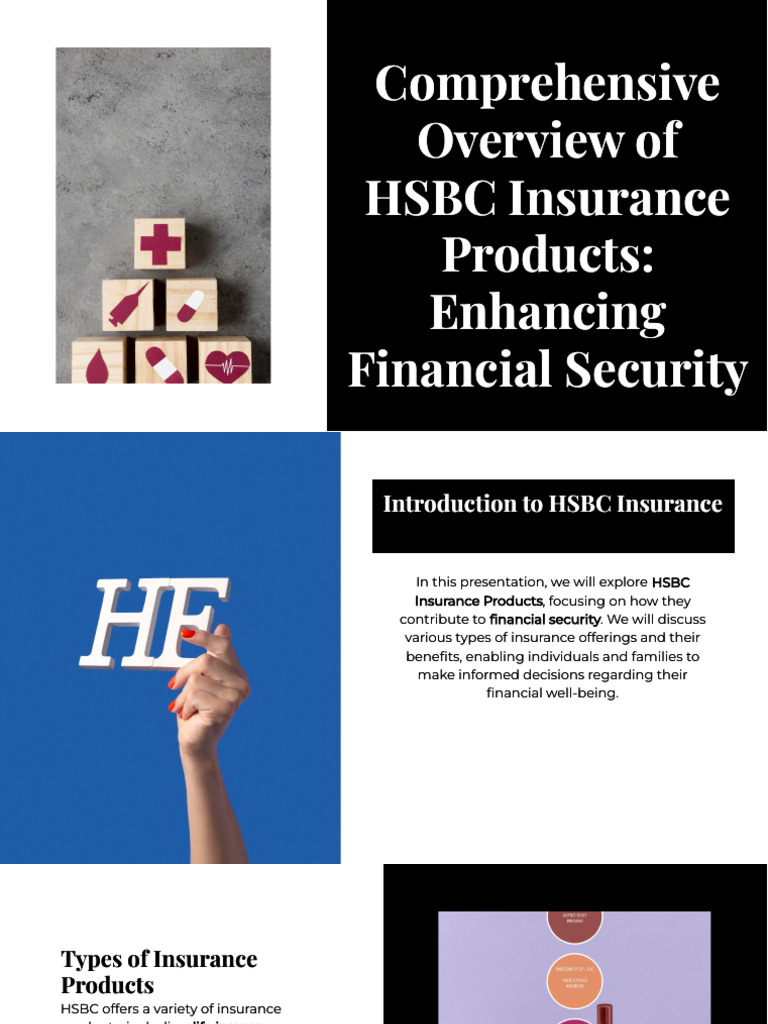 Slidesgo Comprehensive Overview of HSBC Insurance Products Enhancing ...