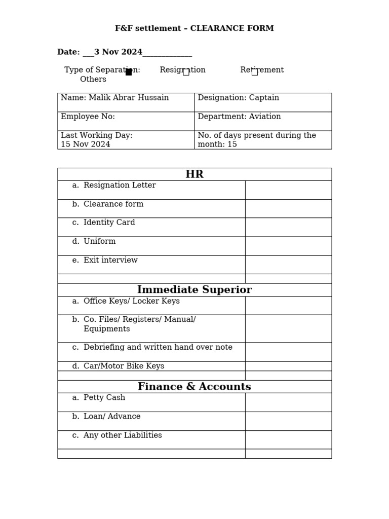 Exit CLEARANCE FORM | PDF | Law