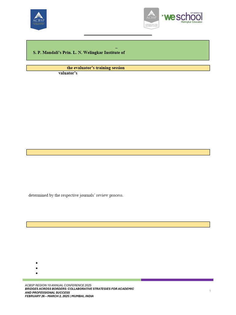 Faq Acbsp Conf 2025 Updated | PDF | Academic Publishing
