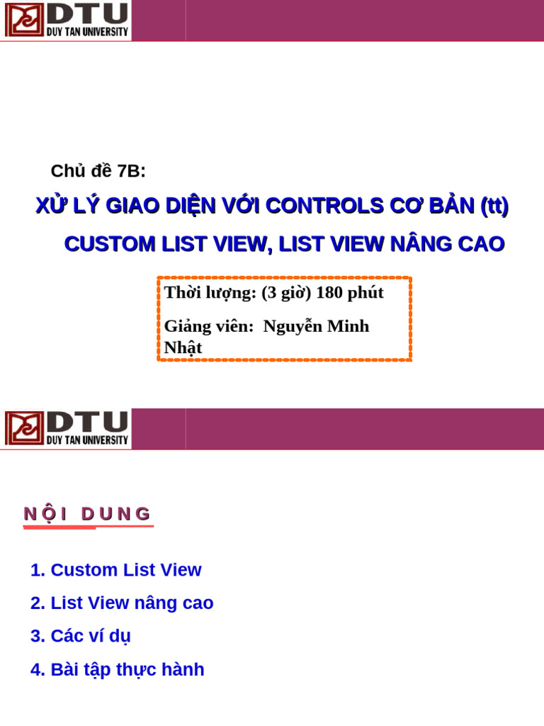 CR 424 - Lap Trinh Ung Dung Cho Cac Thiet Bi Di Dong - 2020S - Lecture Slides - 8b | PDF