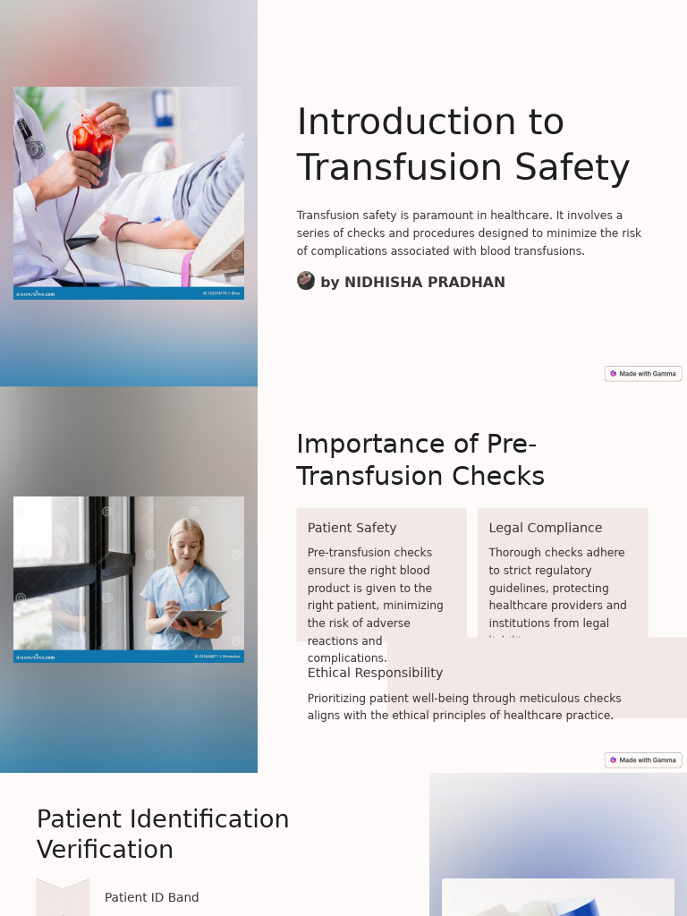 Introduction To Transfusion Safety 2 | PDF | Blood Transfusion | Blood Type
