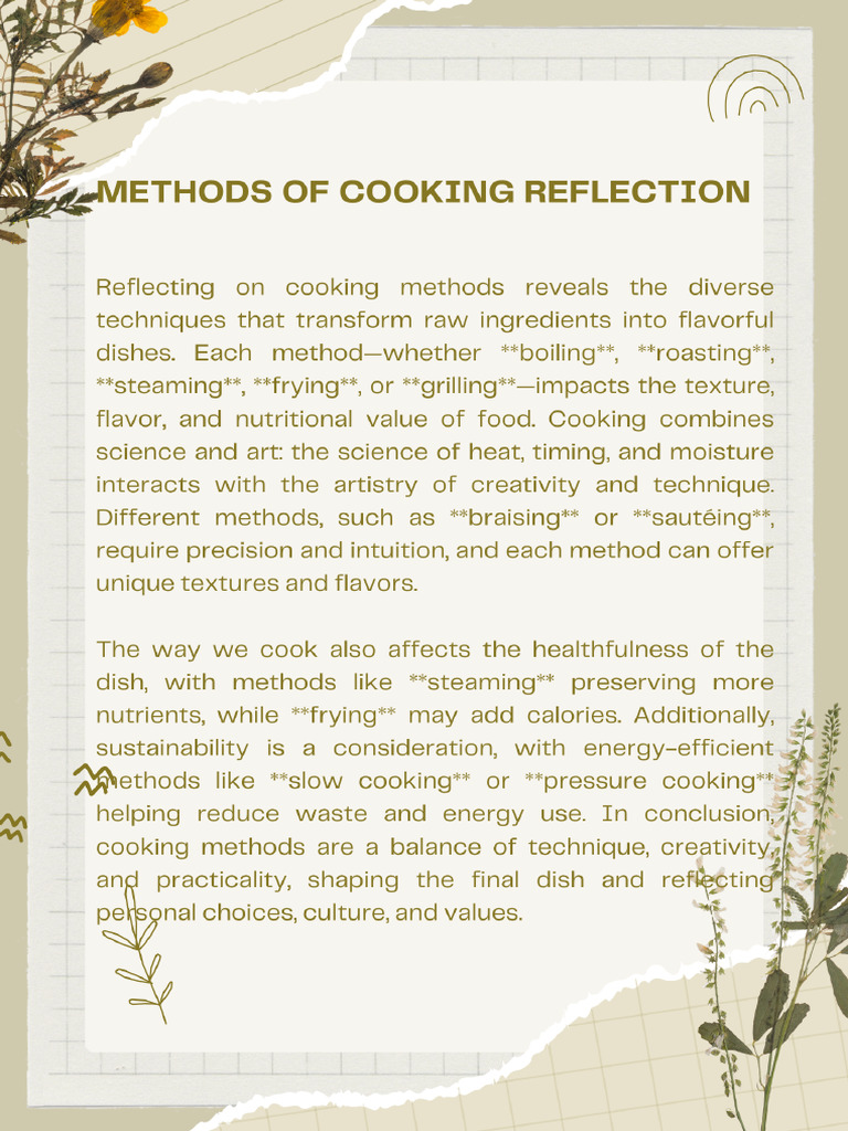Food Nutrition and Heath CXC Reflection | PDF