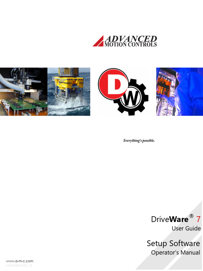 AMC SW Manual DriveWare | PDF | Window (Computing) | Computer File