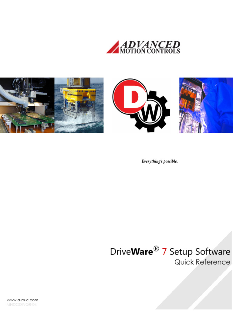 AMC SW QuickRef DriveWare | PDF | Electric Motor | Feedback