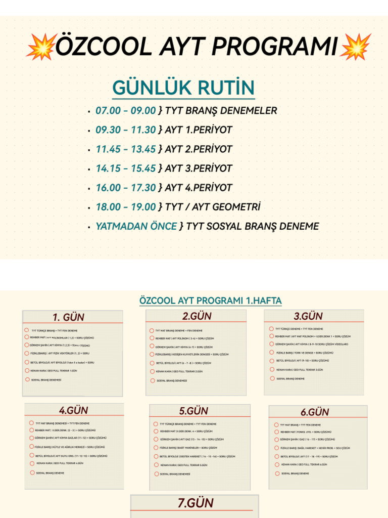 Ozcool Ayt 5 Hafta | PDF