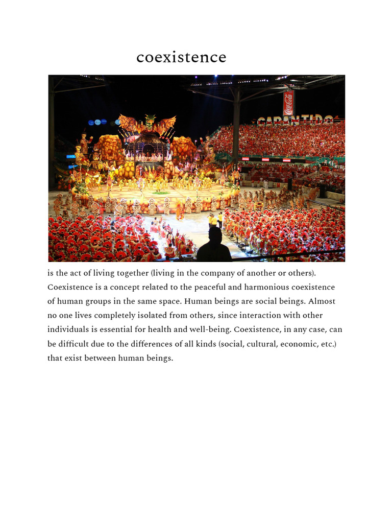 Coexistence | PDF | Social Science