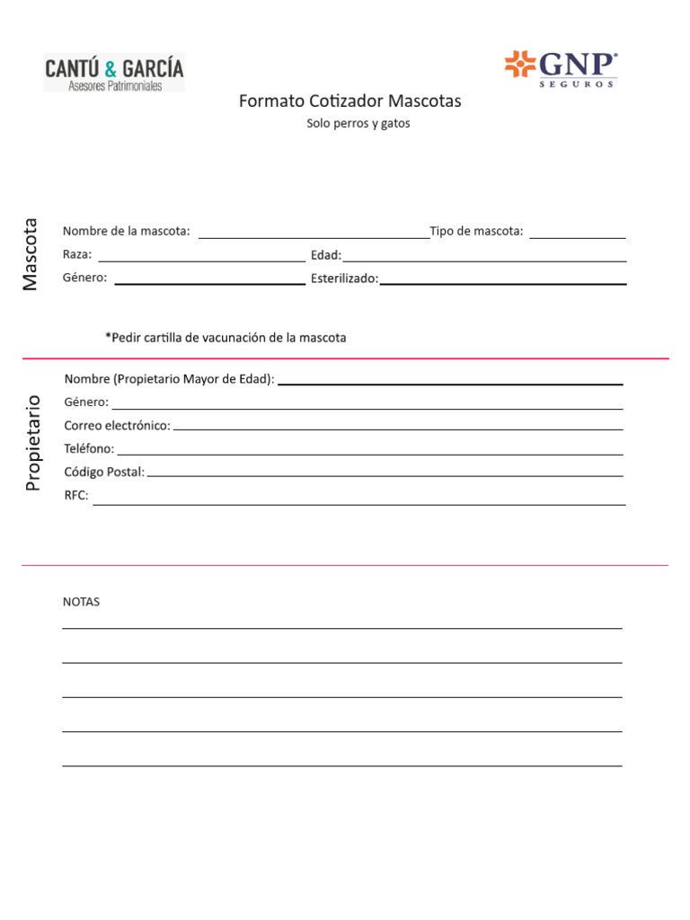 Cotiza Mascota | PDF