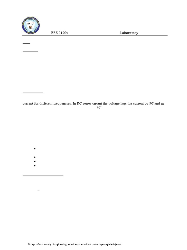Iec Lab - Exp 08 | PDF | Electrical Network | Electrical Impedance