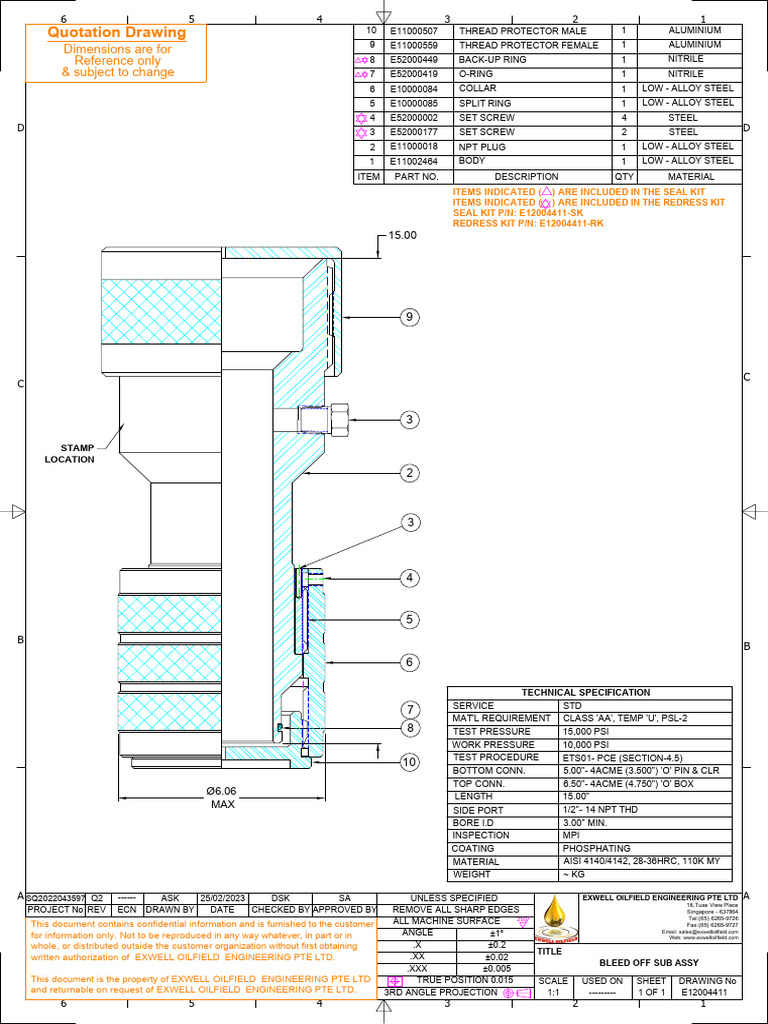 #77 E12004411 (Bleed Off Sub Assy) | PDF | Industrial Processes ...
