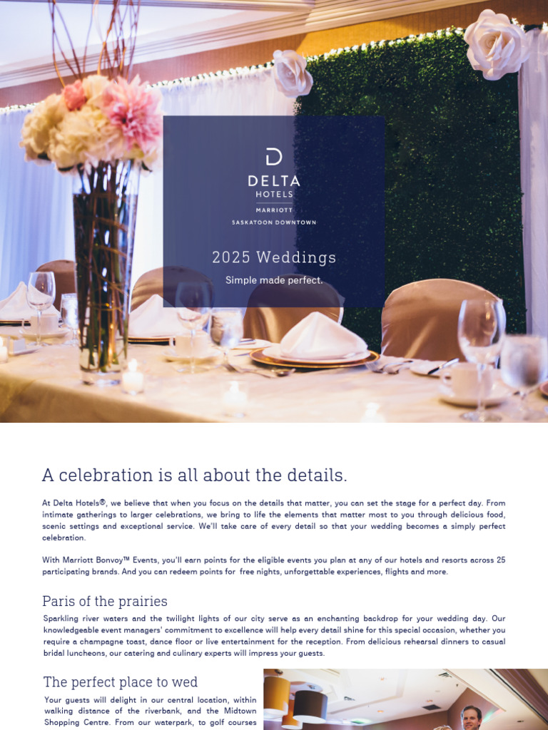 2025 Delta Saskatoon Downtown Wedding Package | PDF | Salad | Menu