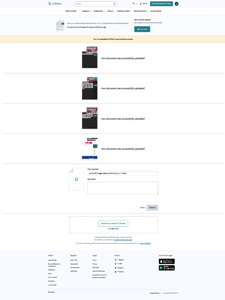 Upload A Document - Scribd | PDF | Scribd | Computing