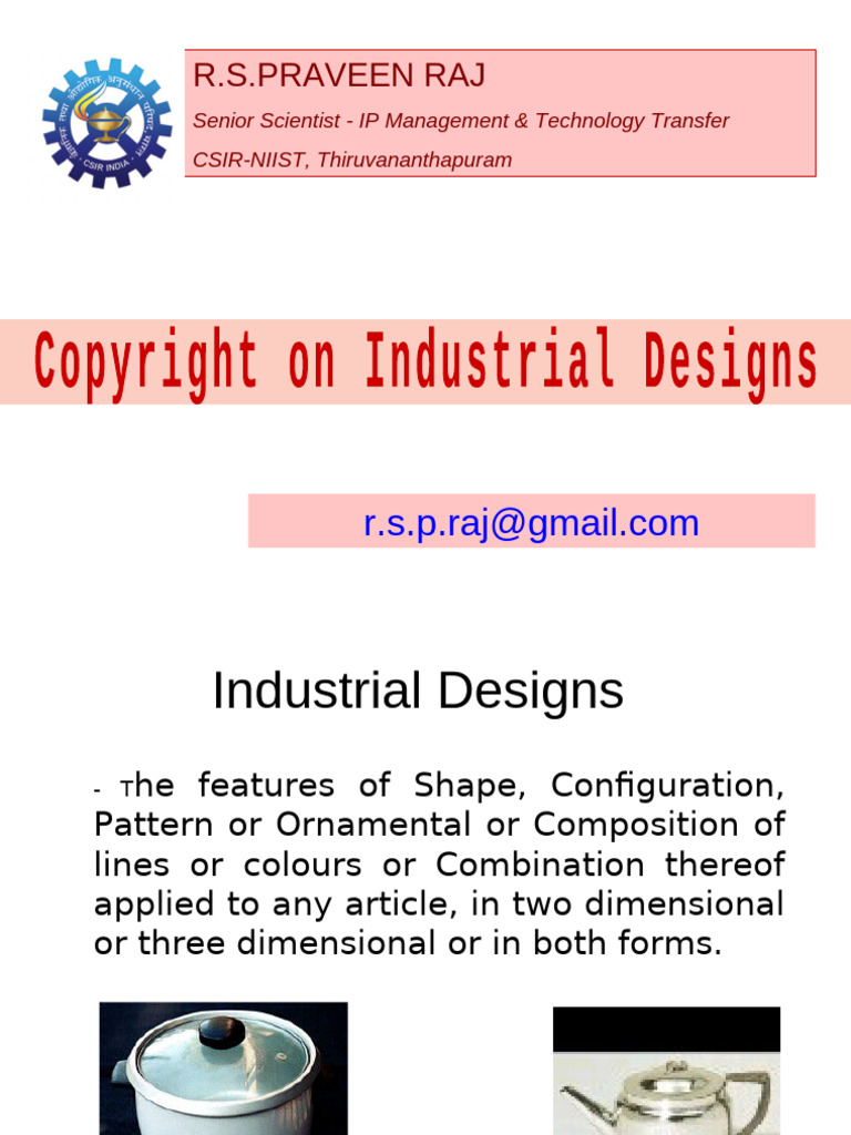 Lecture 5, 6 - Industrial Designs | PDF | Priority Right | Copyright ...