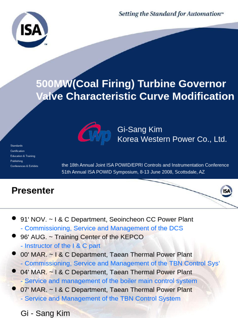 P047 500MW(Coal Firing) Turbine Governor Valve Characteristic Curve | PDF | Bearing (Mechanical ...