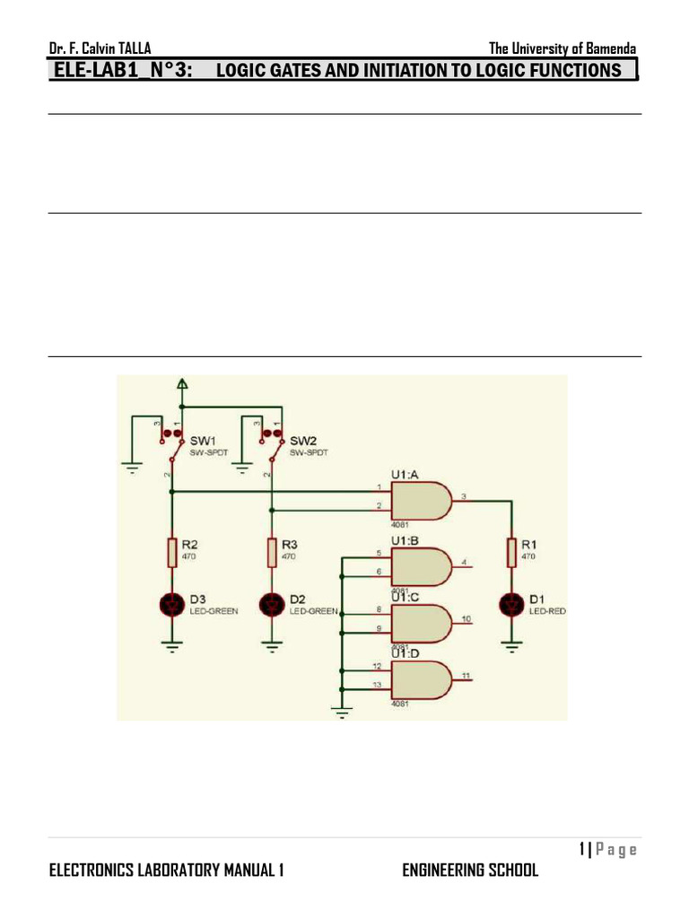 ELE-LAB1 - N°3 - LOGIC GATES and Initiation To Logic - 240925 - 130909 ...